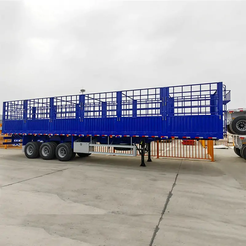 3 Axle Fence Trailer with Bogie Suspension - semi trailer-Shandong ...